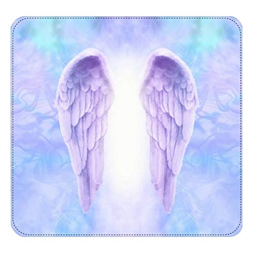 InterestPrint Lilac Angel Wings with White Light Women's Clutch Purse Card Holder Organizer Ladies Purse