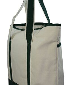 Large Canvas Zippered Tote Bag