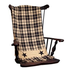 Black Farmhouse Star Throw, 50x60-Inch