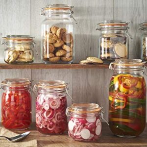 Kilner 0025.512 Square Glass Clip Top Preservation Jar, 1.5L, Transparent