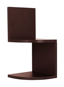 kiera grace priva corner shelf, set of 2, espresso