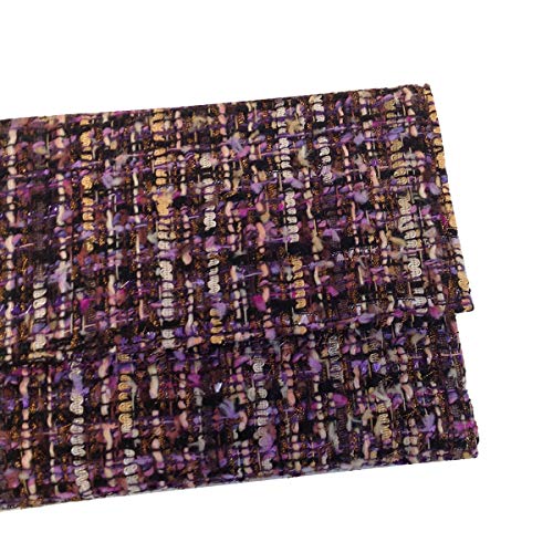 JNB Weaved Fabric Flat Clutch, Lavender