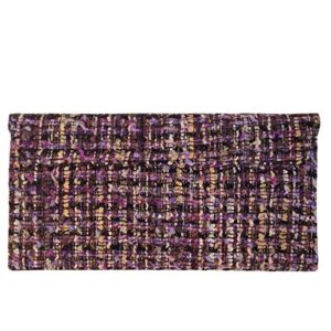 JNB Weaved Fabric Flat Clutch, Lavender