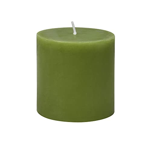 Zest Candle Pillar Candle, 3 by 3-Inch, Sage Green