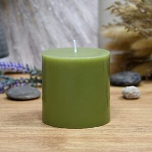 Zest Candle Pillar Candle, 3 by 3-Inch, Sage Green