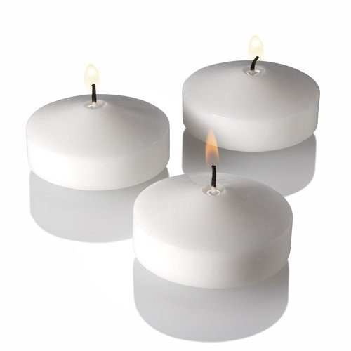 96 White Richland Floating Candles 3"