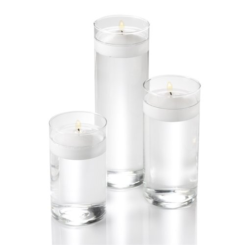 96 White Richland Floating Candles 3"