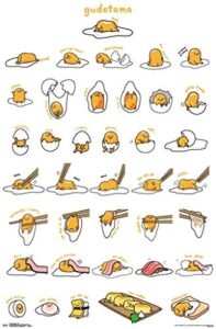 trends international gudetama – grid wall poster, 22.375″ x 34″, unframed version