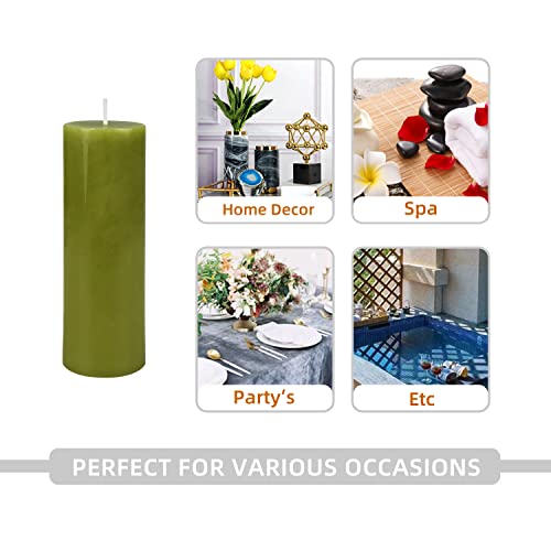 Zest Candle Pillar Candle, 2 by 6-Inch, Sage Green