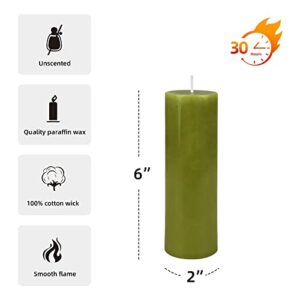 Zest Candle Pillar Candle, 2 by 6-Inch, Sage Green