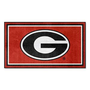 fanmats 19769 ncaa georgia bulldogs 3ft. x 5ft. plush area rug | sports fan area rug, home decor rug and tailgating mat