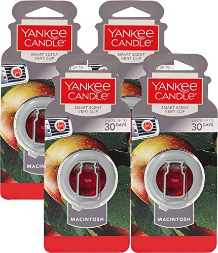 Yankee Candle Smart Scent Vent Clip, Macintosh (4 Pack)