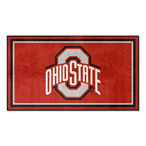 FANMATS 19751 NCAA Ohio State Buckeyes 3ft. x 5ft. Plush Area Rug | Sports Fan Area Rug, Home Decor Rug and Tailgating Mat