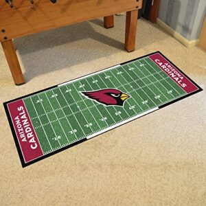 FANMATS - 7343 NFL Arizona Cardinals Nylon Face Football Field Runner 30"x72"