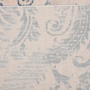 Unique Loom Paris Collection Pastel Tones Traditional Distressed Blue Area Rug (8' 0 x 10' 0)