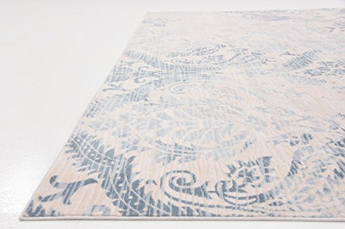 Unique Loom Paris Collection Pastel Tones Traditional Distressed Blue Area Rug (8' 0 x 10' 0)