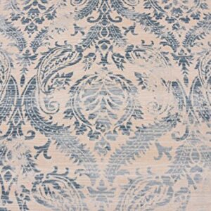 Unique Loom Paris Collection Pastel Tones Traditional Distressed Blue Area Rug (8' 0 x 10' 0)