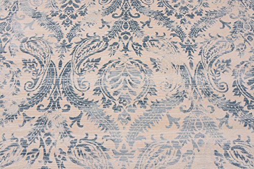 Unique Loom Paris Collection Pastel Tones Traditional Distressed Blue Area Rug (8' 0 x 10' 0)