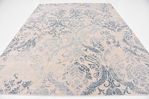 Unique Loom Paris Collection Pastel Tones Traditional Distressed Blue Area Rug (8' 0 x 10' 0)