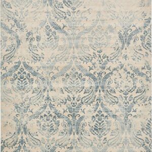 Unique Loom Paris Collection Pastel Tones Traditional Distressed Blue Area Rug (8' 0 x 10' 0)