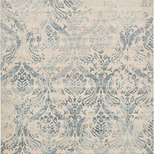 Unique Loom Paris Collection Pastel Tones Traditional Distressed Blue Area Rug (8' 0 x 10' 0)