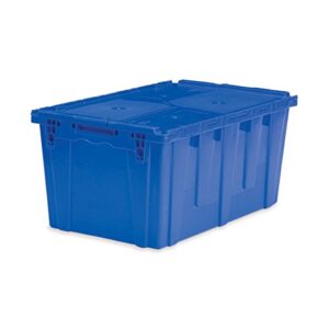 extra large storage tote with lid 26.9″l x 17″w x 12.6″h – blue