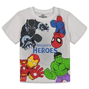 Marvel Avengers Super Hero Adventures Spider-Man Hulk Iron Man Toddler Boys 4 Pack Graphic T-Shirts 4T