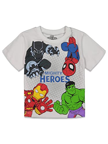 Marvel Avengers Super Hero Adventures Spider-Man Hulk Iron Man Toddler Boys 4 Pack Graphic T-Shirts 4T