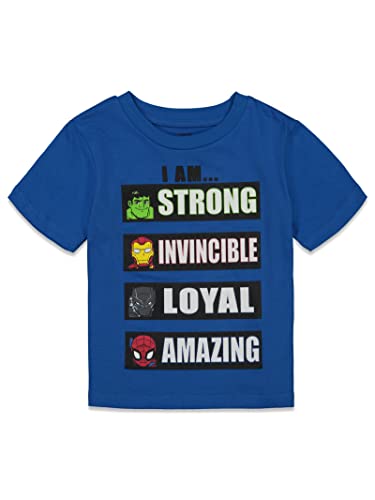 Marvel Avengers Super Hero Adventures Spider-Man Hulk Iron Man Toddler Boys 4 Pack Graphic T-Shirts 4T