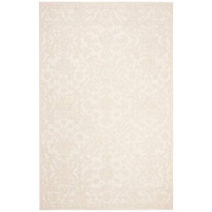 SAFAVIEH Trace Collection 5' x 8' Ivory TRC102C Handmade Premium Wool Area Rug