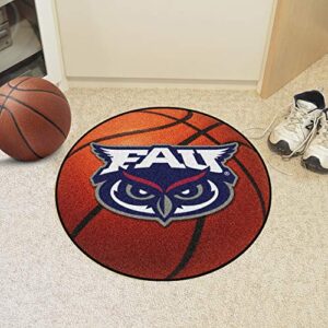 FANMATS 47 FAU Owls Basketball Shaped Rug - 27in. Diameter, Basketball Design, Sports Fan Accent Rug