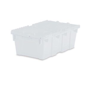 medium storage tote with lid 19.7″l x 11.8″ w x 7.3″h – semi clear