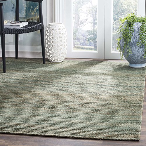 SAFAVIEH Cape Cod Collection 8' x 10' Sage / Natural CAP503B Handmade Braided Hemp Area Rug