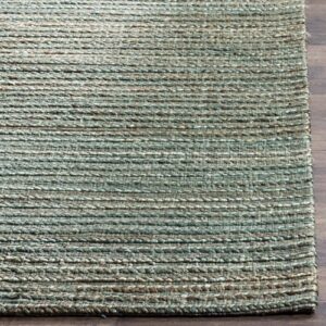 SAFAVIEH Cape Cod Collection 8' x 10' Sage / Natural CAP503B Handmade Braided Hemp Area Rug