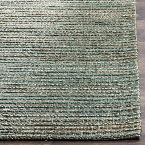 SAFAVIEH Cape Cod Collection 8' x 10' Sage / Natural CAP503B Handmade Braided Hemp Area Rug