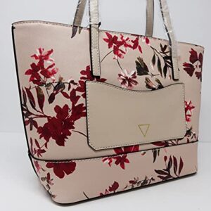 GUESS Women's Logo Embossed Floral Tote Bag Handbag