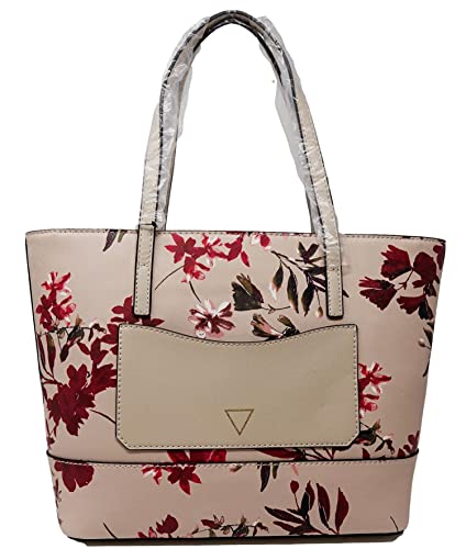 GUESS Women's Logo Embossed Floral Tote Bag Handbag