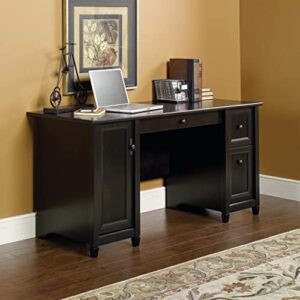 Sauder Edge Water Computer Desk, L: 59.06" x W: 23.23" x H: 29.02", Estate Black finish