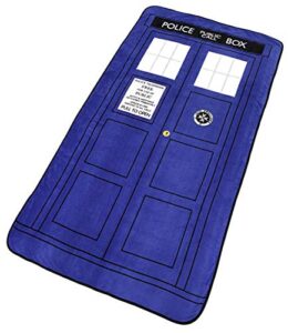 doctor who tardis throw blanket