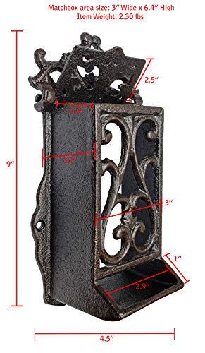 NACH Cast Iron Vintage Match Box Holder