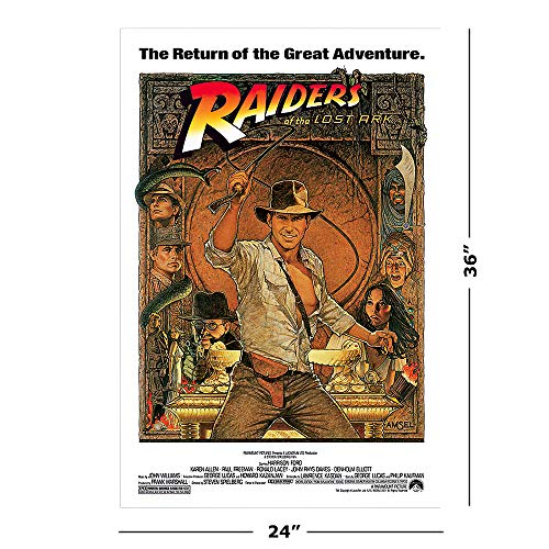 Indiana Jones - Raiders Of The Lost Ark - Movie Poster (1982 Re-Release) (Size: 24" x 36")