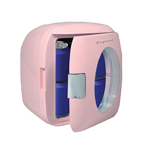 FRIGIDAIRE EFMIS462-PINK 12 Can Retro Mini Portable Personal Fridge/Cooler for Home, Office or Dorm, Pink