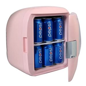 FRIGIDAIRE EFMIS462-PINK 12 Can Retro Mini Portable Personal Fridge/Cooler for Home, Office or Dorm, Pink