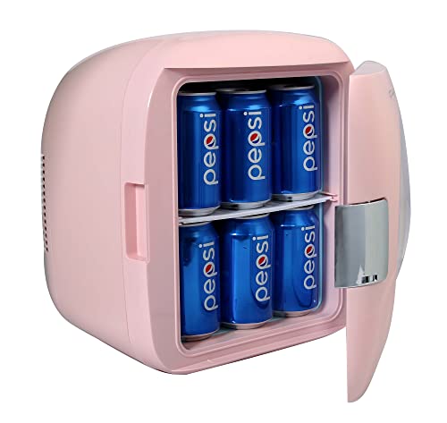 FRIGIDAIRE EFMIS462-PINK 12 Can Retro Mini Portable Personal Fridge/Cooler for Home, Office or Dorm, Pink