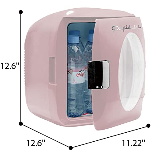 FRIGIDAIRE EFMIS462-PINK 12 Can Retro Mini Portable Personal Fridge/Cooler for Home, Office or Dorm, Pink