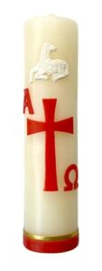 easter candle paschal candle cirio pascual alpha omega relieve lent