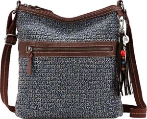 the sak lucia crochet crossbody denim static one size