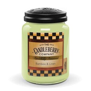 candleberry candles | bamboo & linen candle | best candles on the market | hand poured in the usa | highly scented & long lasting | large jar 26 oz.