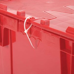 Distribution Container With Hinged Lid, 28-1/8x20-3/4x15-5/8, Red