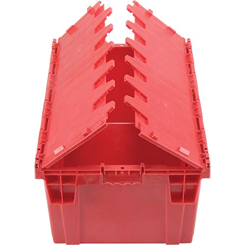 Distribution Container With Hinged Lid, 28-1/8x20-3/4x15-5/8, Red